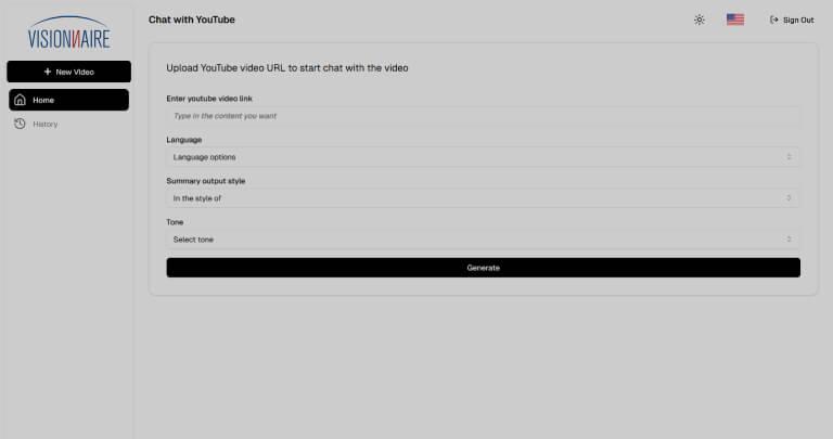 Visionnaire - Meet Chat with YouTube, another Demo App from Visionnaire