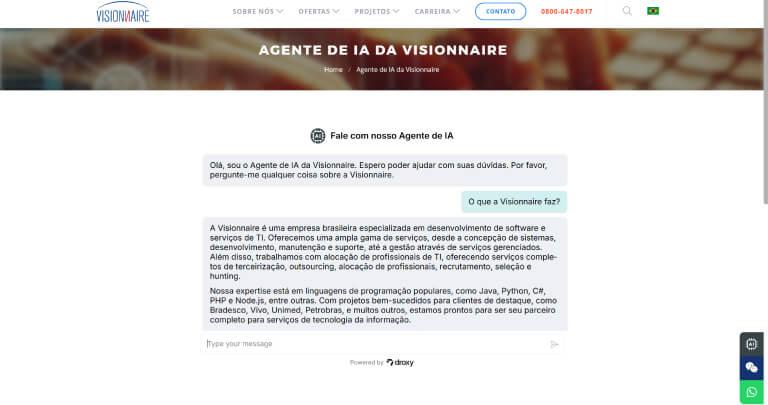Visionnaire - Caso de Éxito: Visionnaire - Desarrollo de un Agente de IA para Atención Ágil al ...
